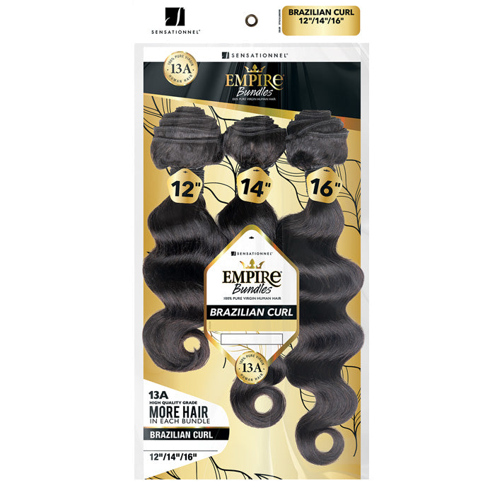 Sensationnel Empire Bundles 13A 100% Pure Virgin Human Hair Weave - BR ...