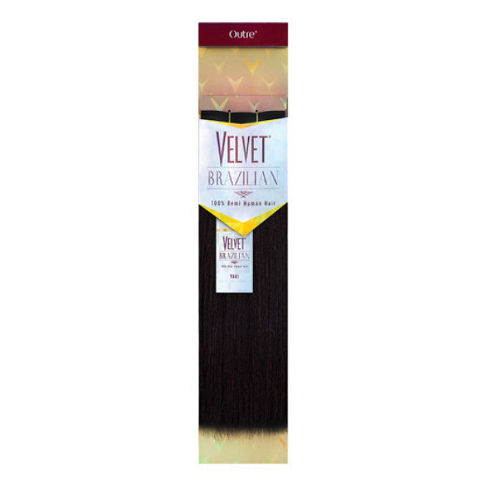 Outre Velvet Brazilian 100% Remi Human Hair Weave YAKI 8" - 18 ...