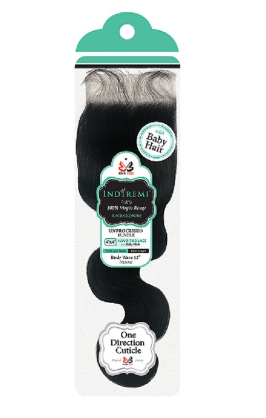 Bobbi Boss Indi Remi 100% Unprocessed Human Hair 4X4 Lace Closure ...