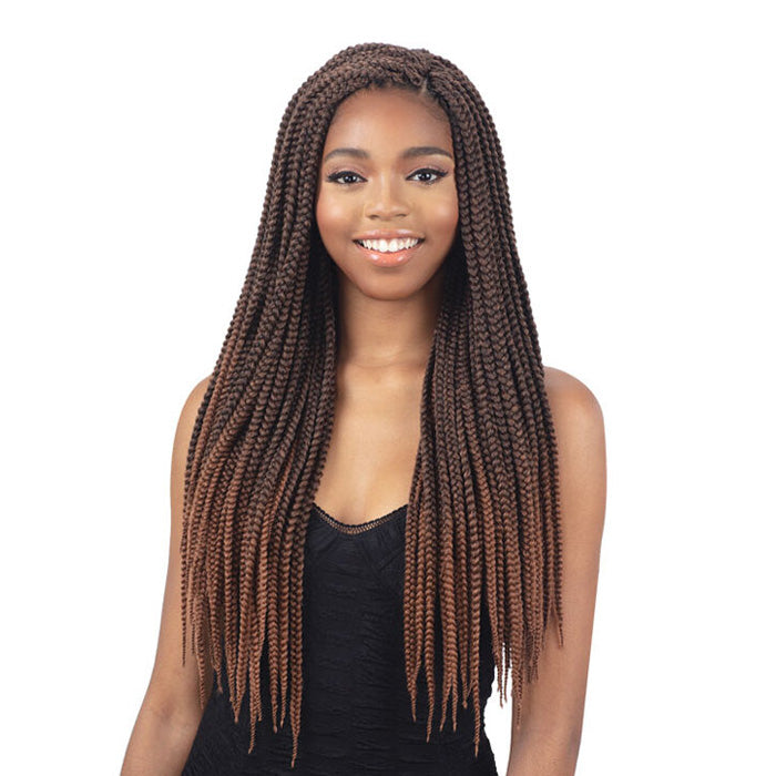 Freetress Pre-Looped Crochet Braid - 3X INDIVIDUAL BOX BRAID 22 ...