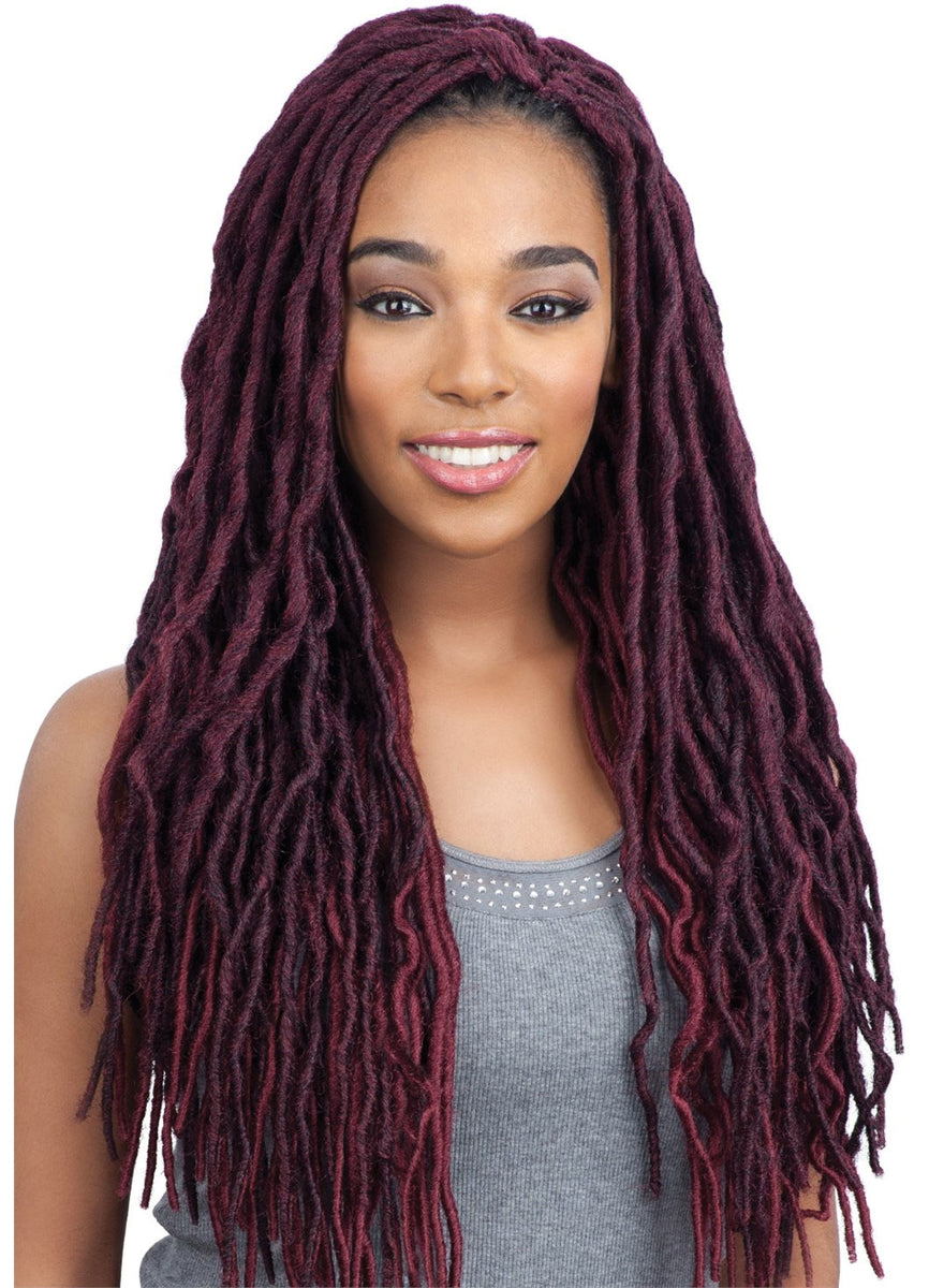 Model Model Glance Braid 2X Lite SOFT WAVY FAUX LOC 18 Inch – Shophairwigs